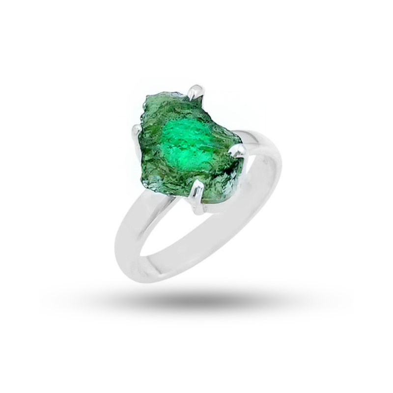 Raw Emerald Ring | Buy 100% Genuine Emerald Ring - Rozefs